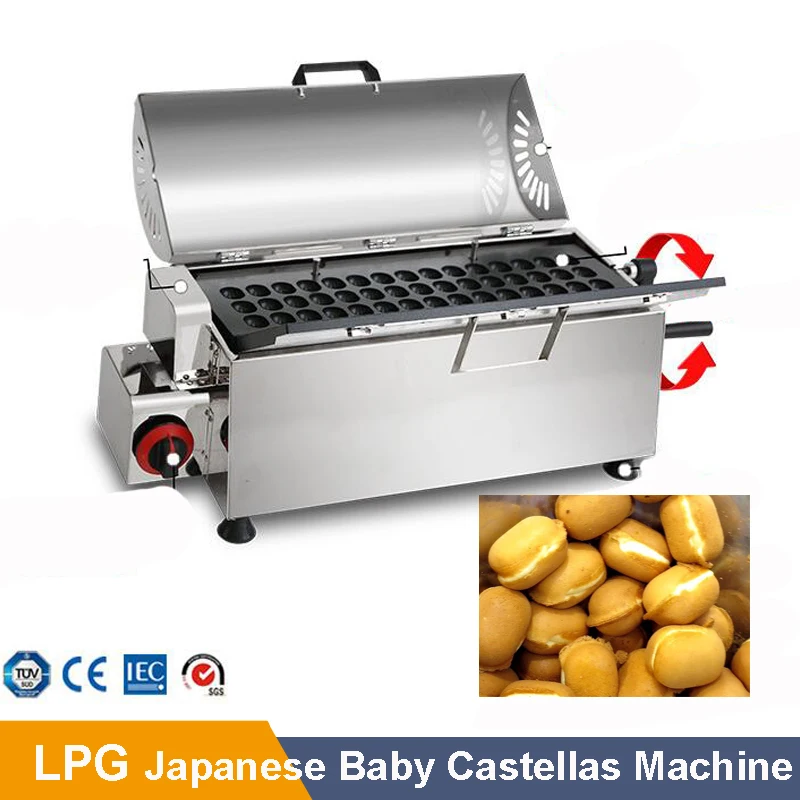 Round Waffle Balls Machine 45pcs Gas Japanese Baby Castellas Egg Bubble ...