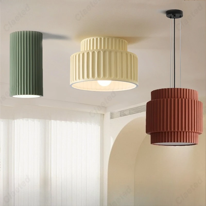 Nueva lámpara LED de techo color crema de estilo europeo, iluminación ...