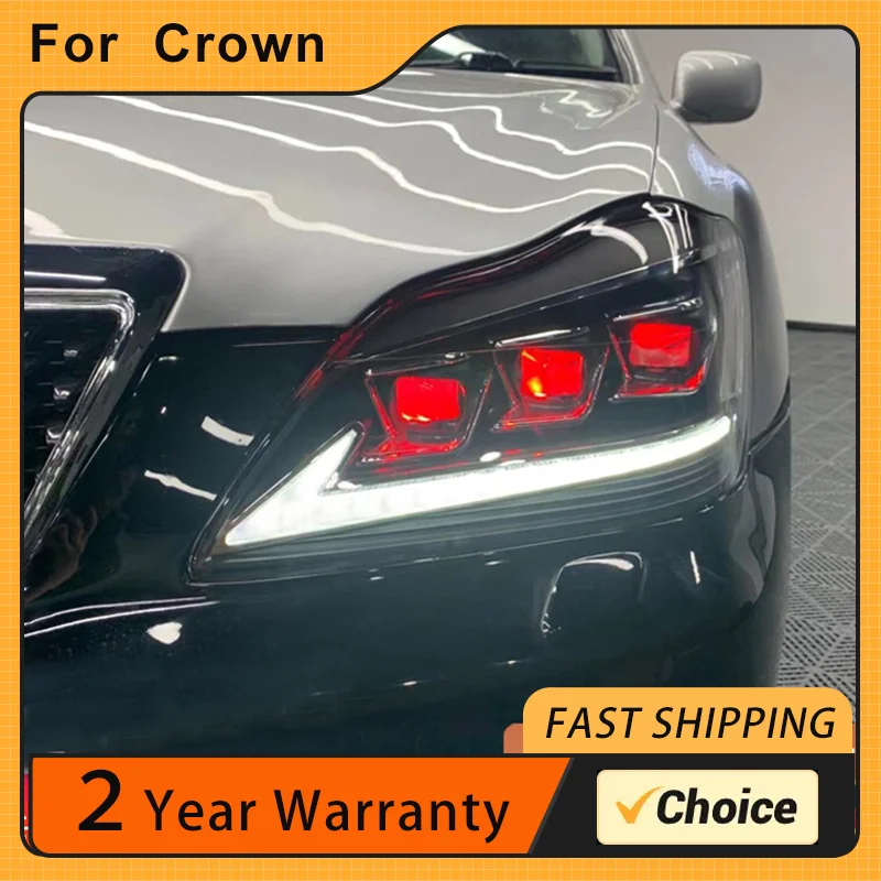 Car-Styling-For-Toyota-2003-2009-Crown-Headlight-Upgrade-DRL-Front-Lamp ...