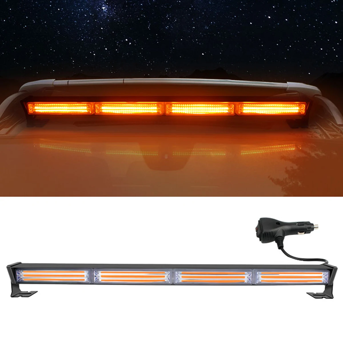 24inch-72W-COB-LED-Strobe-Light-Police-Fireman-Car-Truck-Flashing ...