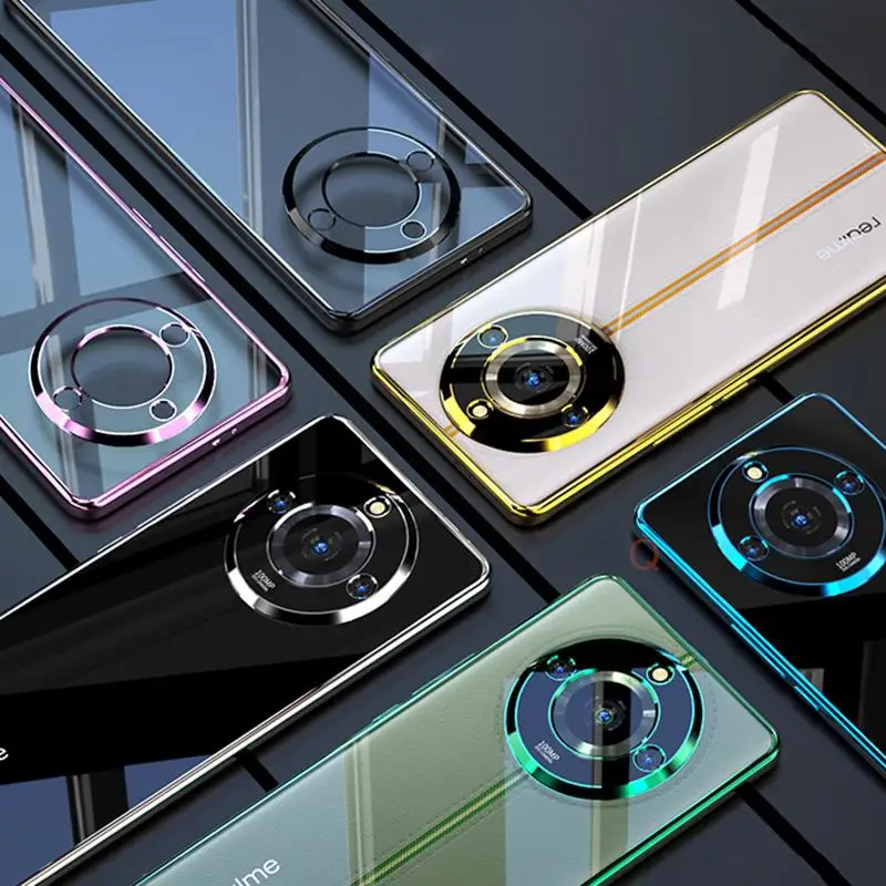 Luxury-Plating-Clear-Case-For-Oppo-Realme-11-Pro-Plus-5g-Soft-Silicone ...