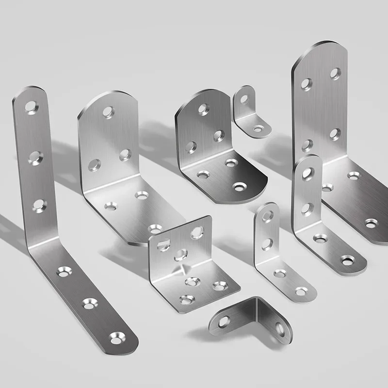 Stainless-Steel-Corner-Brackets-90-Degree-Angle-Fixator-Iron-Plate-Hole ...