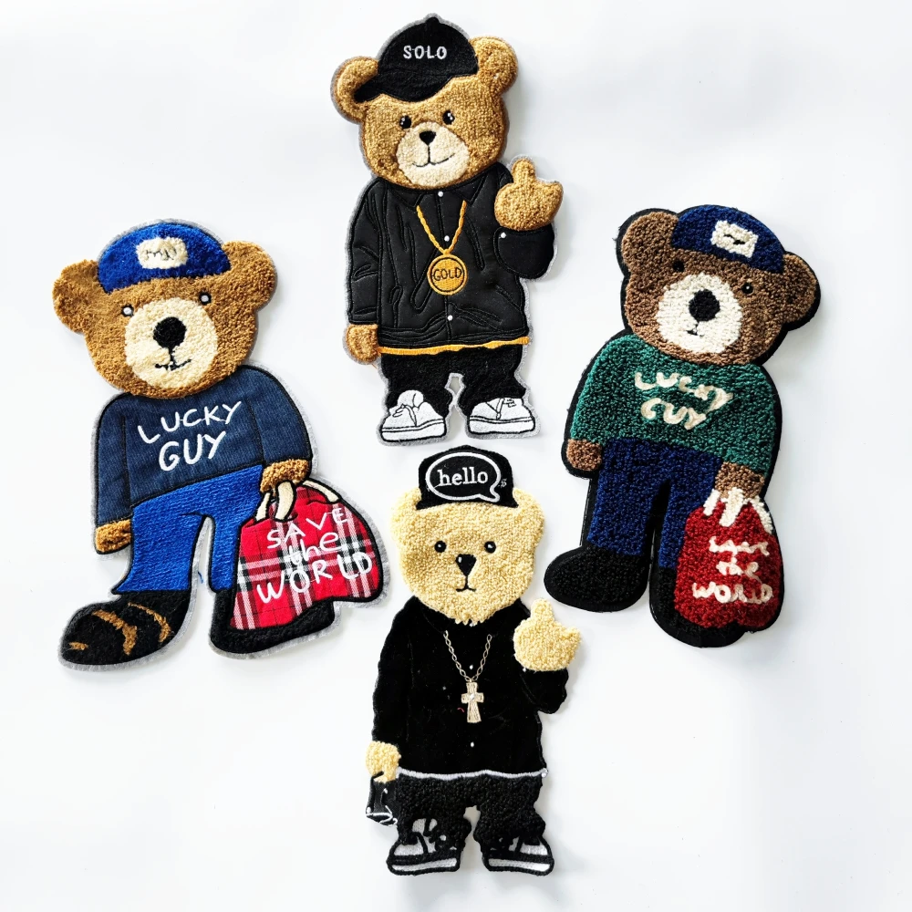 Embroidery Chenile Bear Patch,embroidered Animal Bag Patches,bears ...