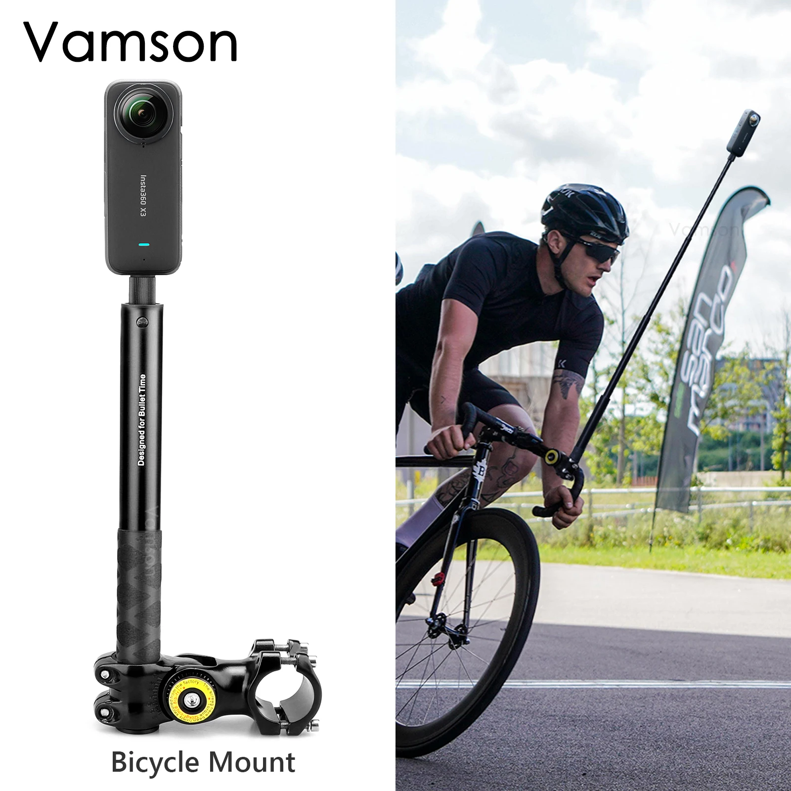 Vamson-Bicycle-Selfie-Stick-Monopod-Mount-Handlebar-Bracket-for ...