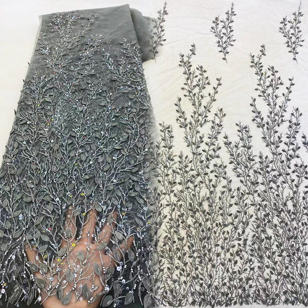 Sinya Fancy Leaf Applique Flower 3d Lace Fabric 2023 High Quality ...