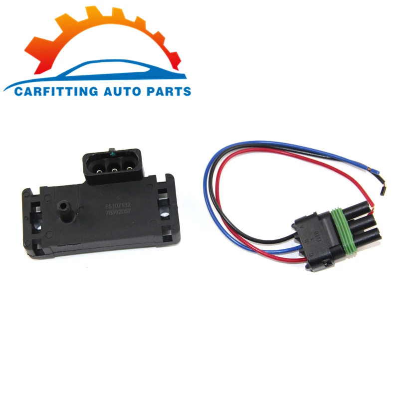 85107132 MAP Sensor Boost Intake Air Pressure Sensor with Connector For ...