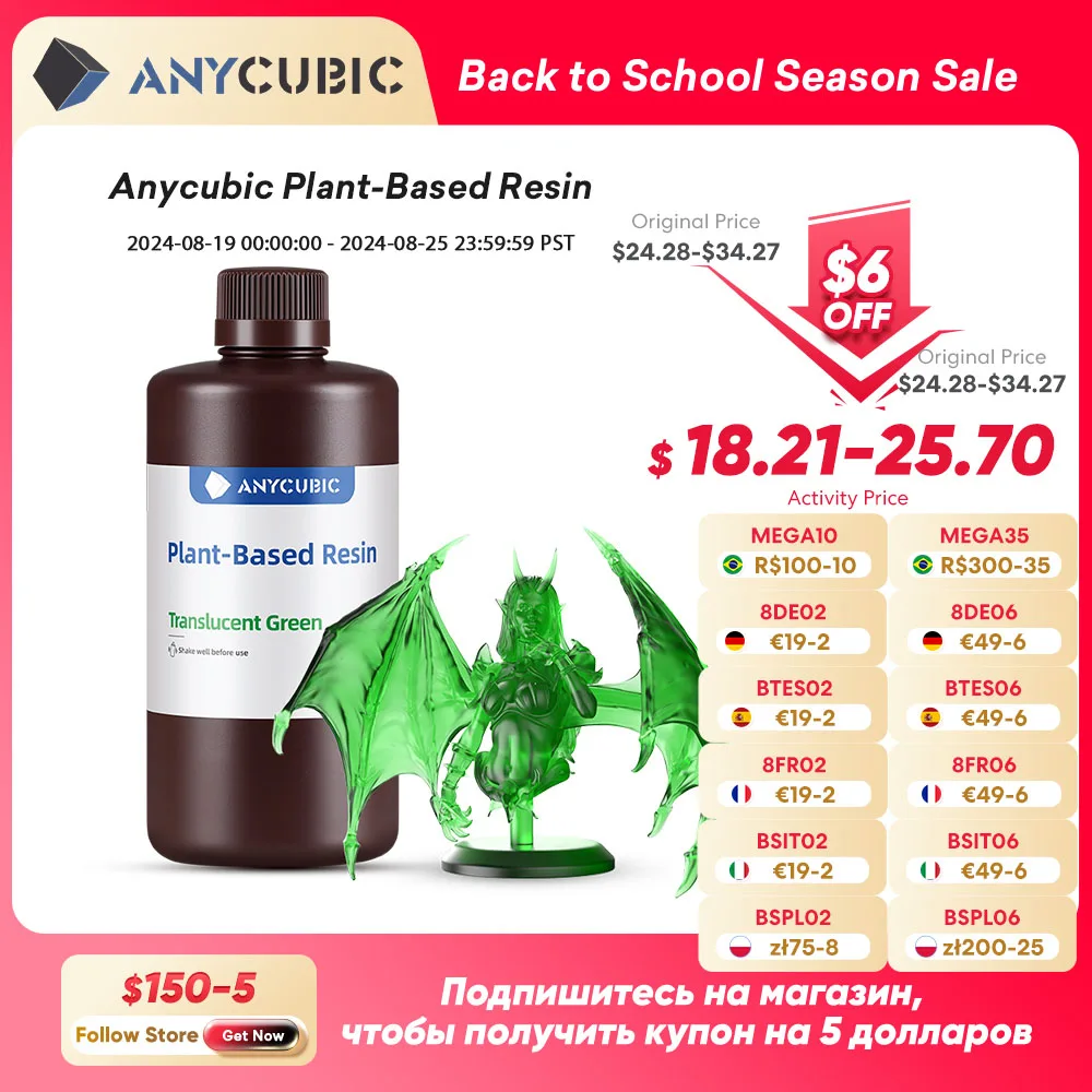 ANYCUBIC-ECO-UV-Resin-1KG-4KG-Plant-based-Resin-For-Photon-Mono-Safety ...