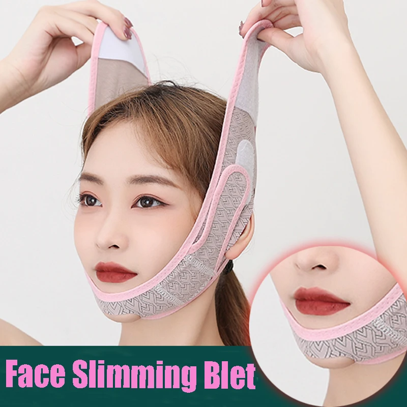 Elastic-Face-Slimming-Bandage-V-Line-Face-Shaper-Women-Chin-Cheek-Lift ...