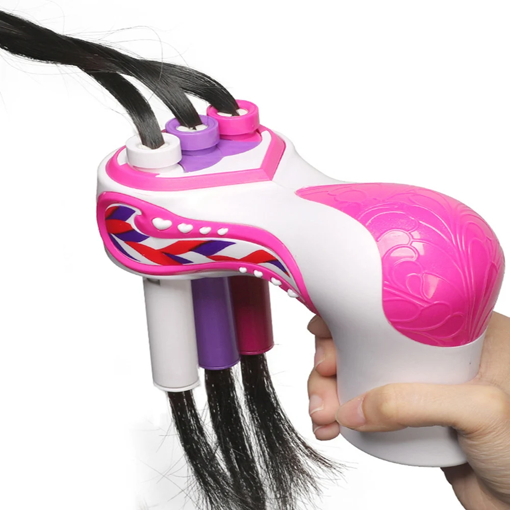 Pink-Cartoon-DIY-Automatic-Hair-Knitting-Machine-Braid-Hair-Tools-Twist ...