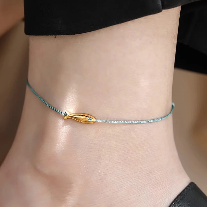 Cute-Fish-Braided-Rope-Anklets-For-Women-Bohemian-Style-Blue-And-Red ...