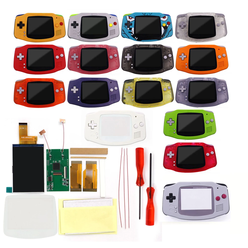 Newest HD For Drop in 3 inch GBA V5 backlight LCD display 720*480 IPS ...