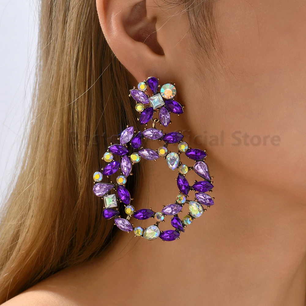 Big Dangle Earrings Women | Big Crystal Dangle Earrings | Luxury ...