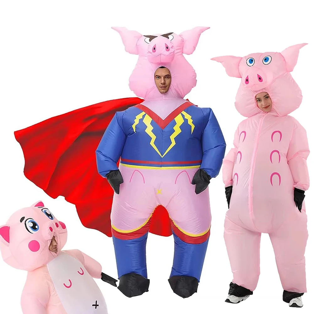 JASHKE-Inflatable-Pig-Costume-Super-Hero-Pig-Costumes-Halloween ...