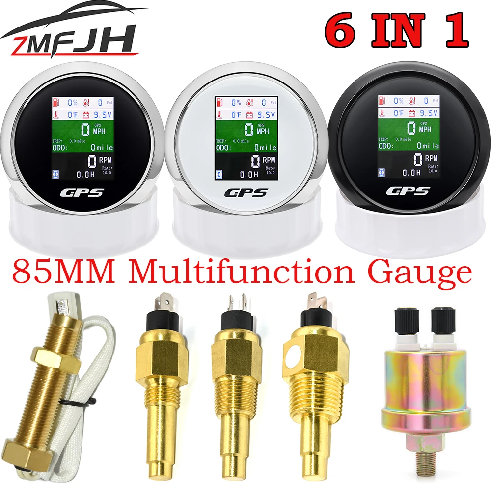 Tachimetro-GPS-6-in-1-contagiri-livello-carburante-temperatura-acqua-manometro-olio-voltmetro ...