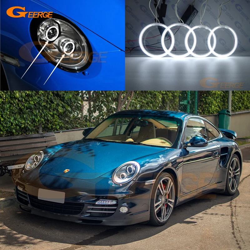 For Porsche 997 911 2010 2011 2012 Bi-xenon Headlight Ultra Bright Ccfl ...