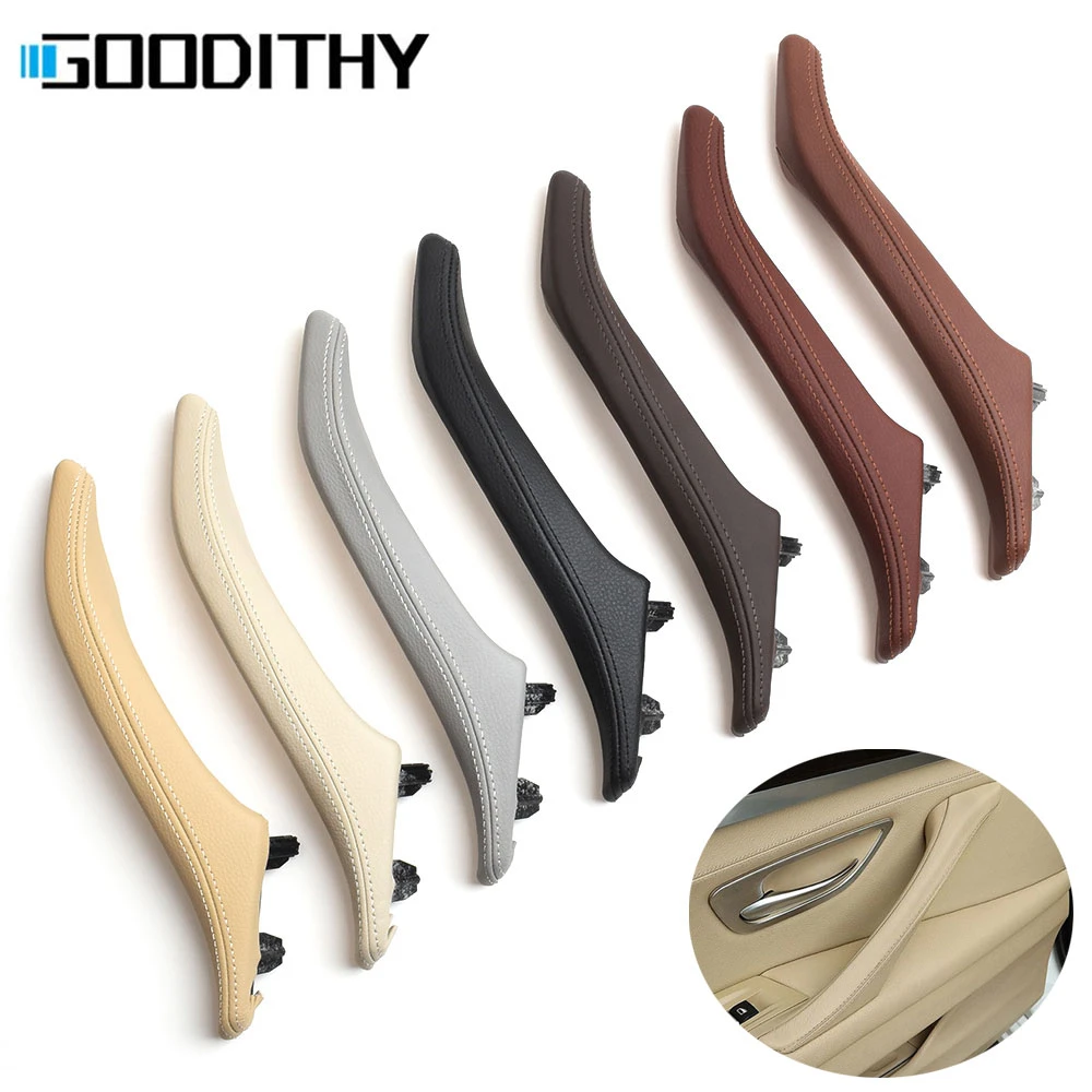 Car With Leather Cover Inner Door Handle Panel Pull Trim Assembly For ...