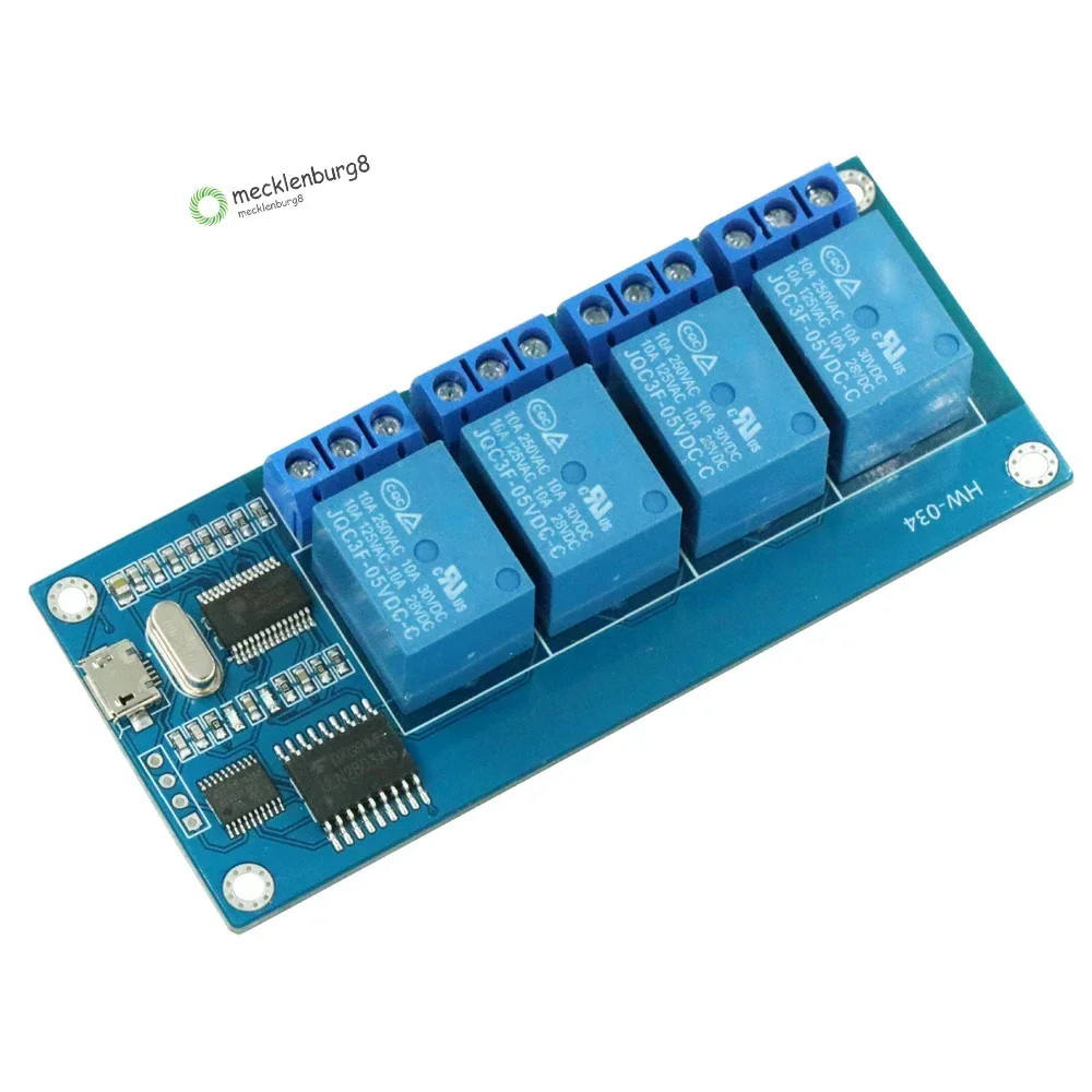 Micro-USB-5V-4-Channel-USB-Relay-Module-Trigger-Relay-Module-Serial ...