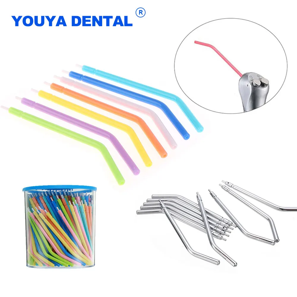 Dental-Air-Water-Disposable-Spray-Triple-tips-Nozzles-Tubes-Tips-Mix ...
