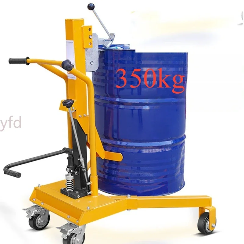350-kg-oil-drum-truck-dump-rack-truck-clamp-flip-dump-truck-manual ...