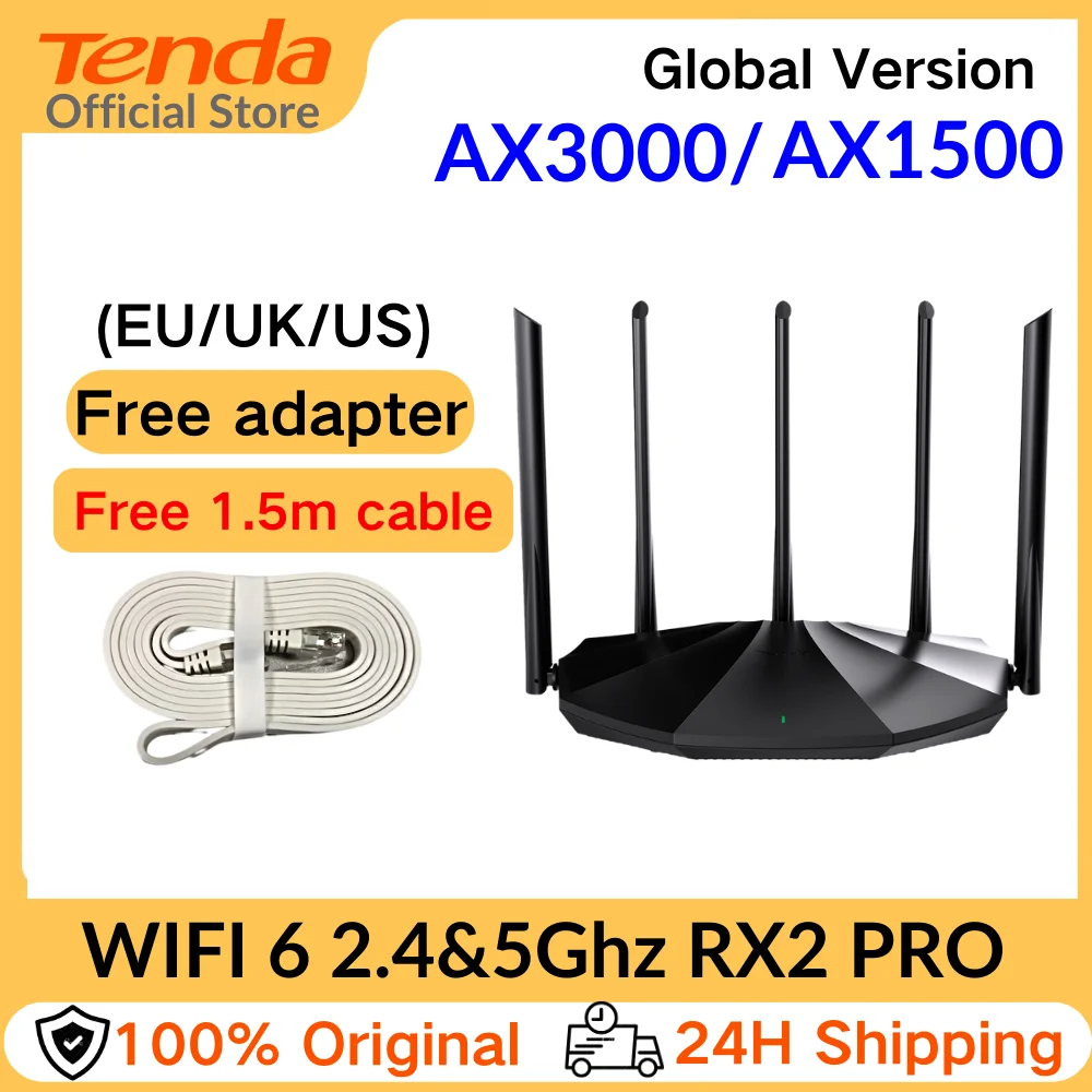 WiFi-6-Router-AX3000-Gigabit-Wireless-Repeater-Tenda-2-4G-5Ghz-Gigabit ...