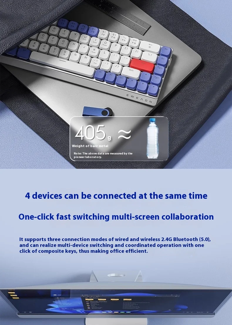 EWEADN MK68 Low Profile 70% Wireless Bluetooth Mechanical Keyboard ...