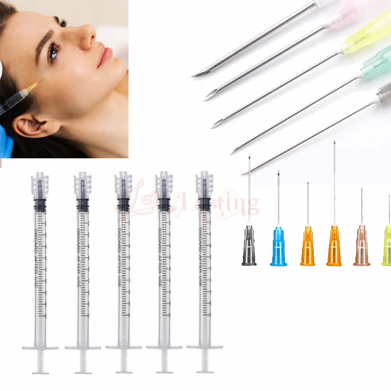 10pcs 1ml Luer Lock Syringes 30G 4mm 27G 26G 25G 23G 21G Needles Tool ...