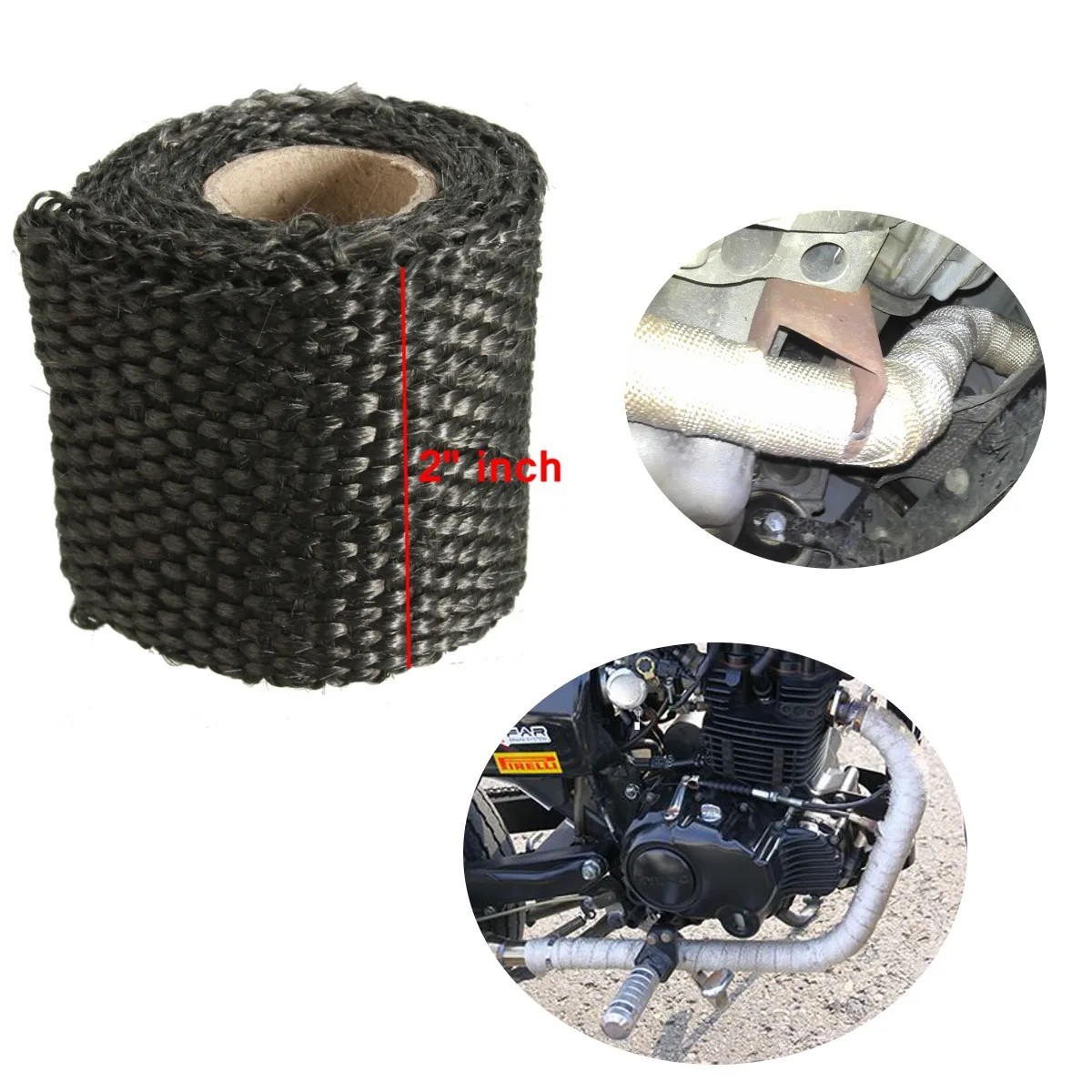 1-2pcs-1M-Roll-Fiberglass-Heat-Shield-car-Motorcycle-Exhaust-Thermal ...