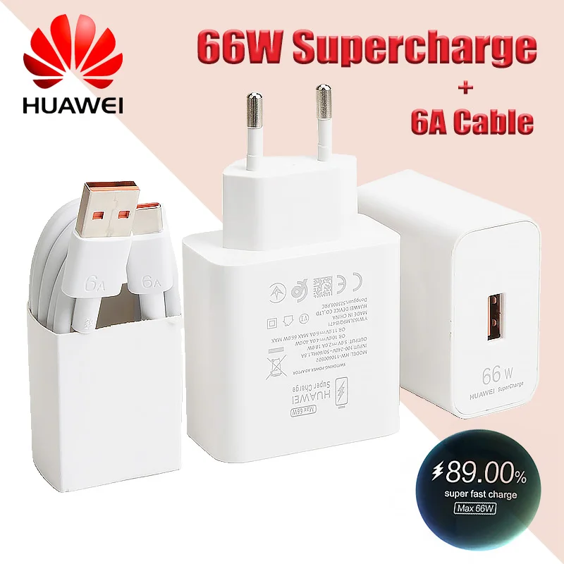 Original-HUAWEI-66W-Supercharge-Fast-Charger-EU-Travel-Adapter-6A-Type ...