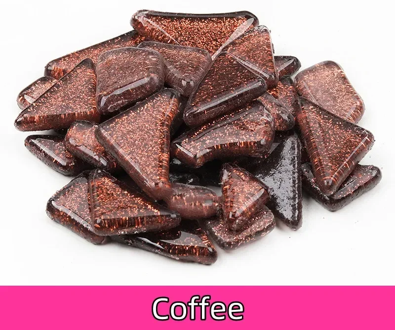 Mosaicos de vidrio brillante con purpurina de 100 g/3,52 oz para ...