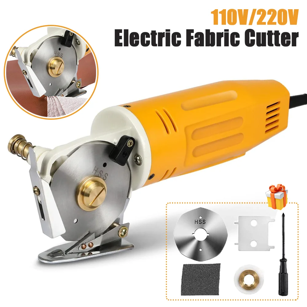 Electric-Fabric-Scissors-110V-220V-Rotary-Blade-Fabric-Tool-Leather-Fabric-Electric-Cutter-Kit ...