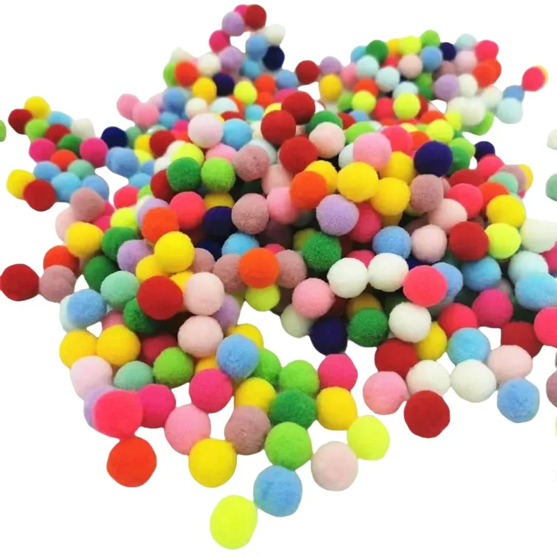 Children's toys pompons needlework 10/15/20/25mm High elastic Pompom ...