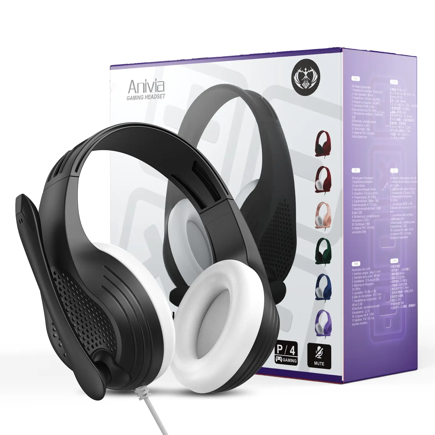 Stereo Sound Video Game Headset Headphones For Women, Girls, Noise ...