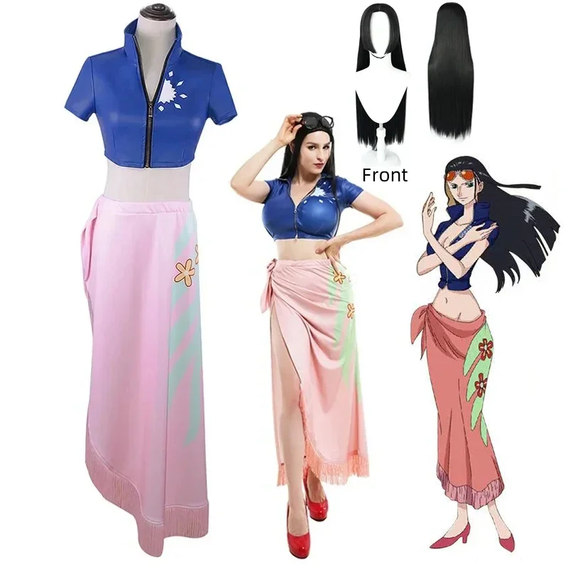 Anime-One-Piece-Nico-Robin-Cosplay-Costume-Top-and-Wrap-Skirfor-Women ...