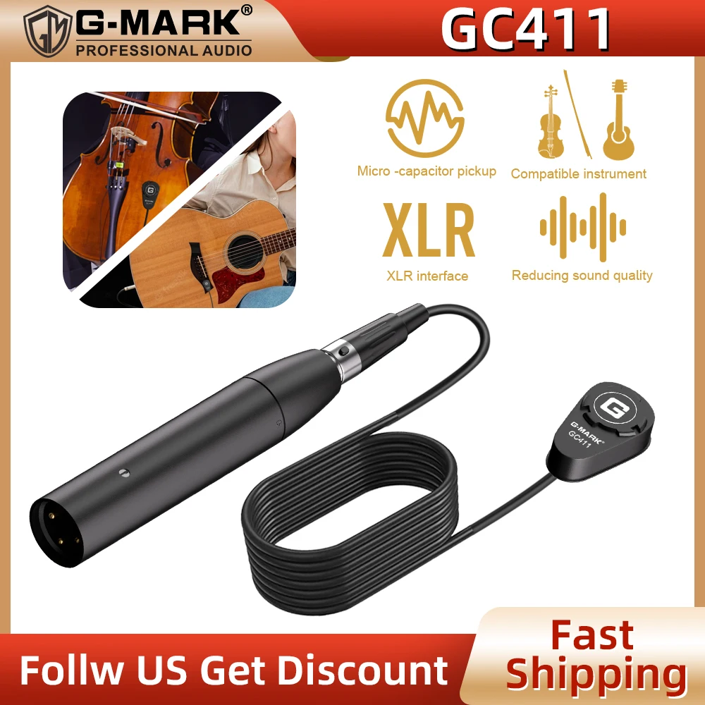G-MARK-GC411-Instrument-Pickup-Violin-Viola-Musical-Instrument-Microphone-Cello-Condenser-Mics ...