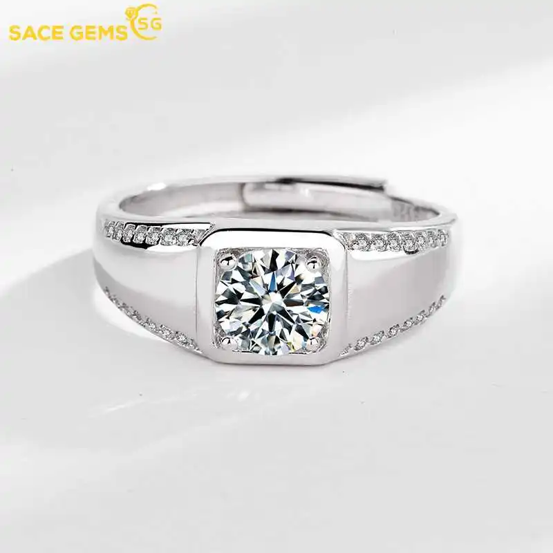 SACE-GEMS-Real-925-Sterling-Silver-Luxury-Ring-for-Men-Inlaid-Cubic ...
