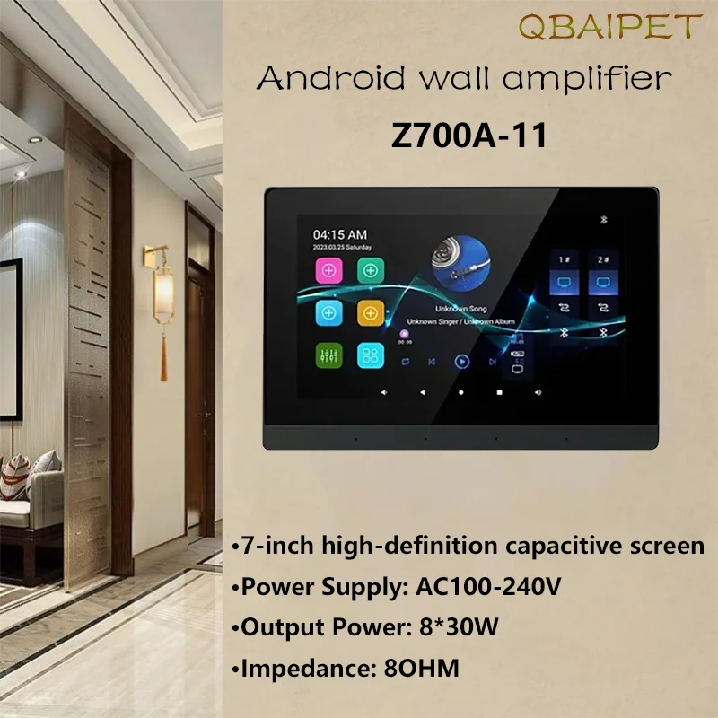 Smart-Home-Theater-Bluetooth-7inch-WIFI-Wall-Amplifier-Touch-Screen ...