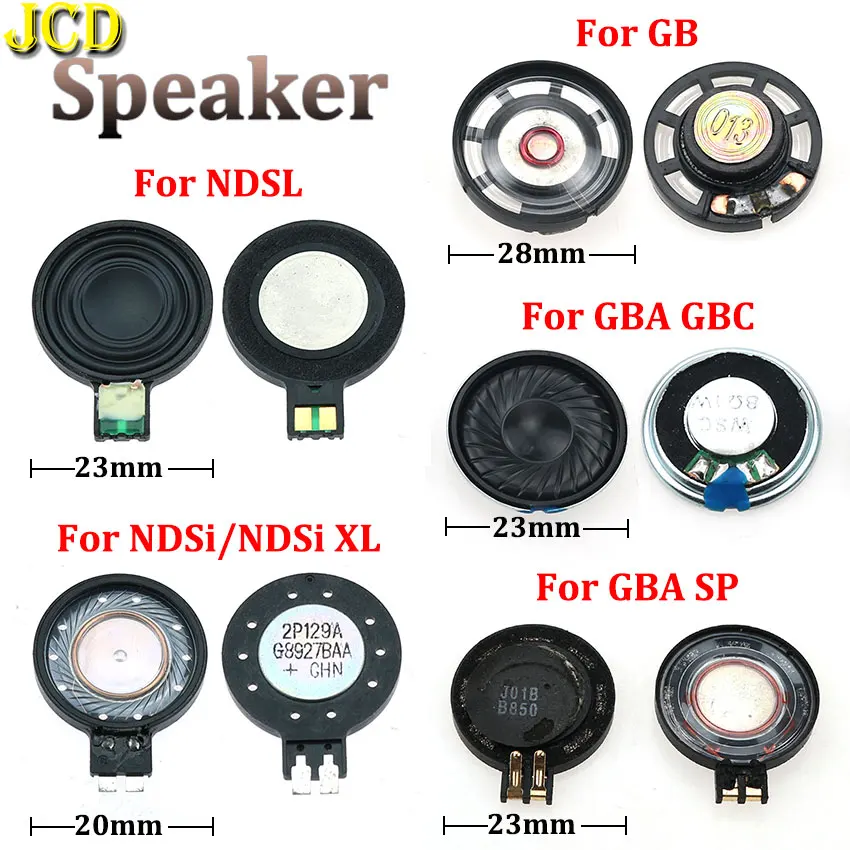 JCD 1 개 20mm 23mm 28mm 40mm 교체용 내부 스피커 GB GBA GBC GBA SP NDS 라이트, NDSL ...