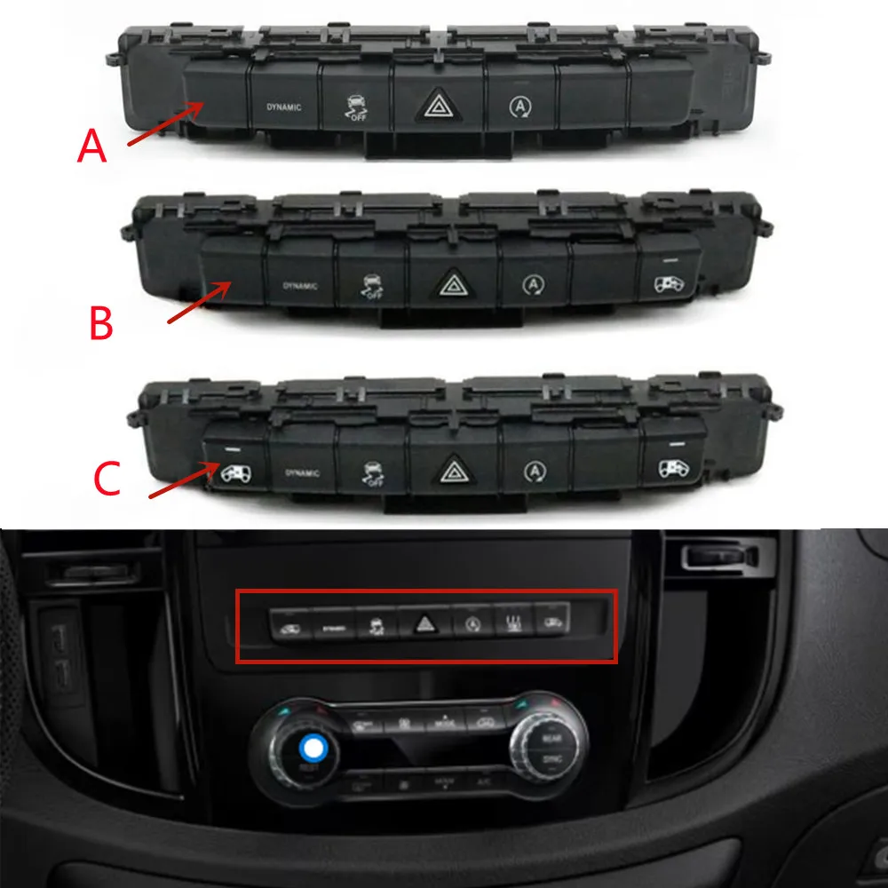 Car-Console-Hazard-Light-Dynamic-Control-Switch-Panel-Unit-For-Mercedes ...