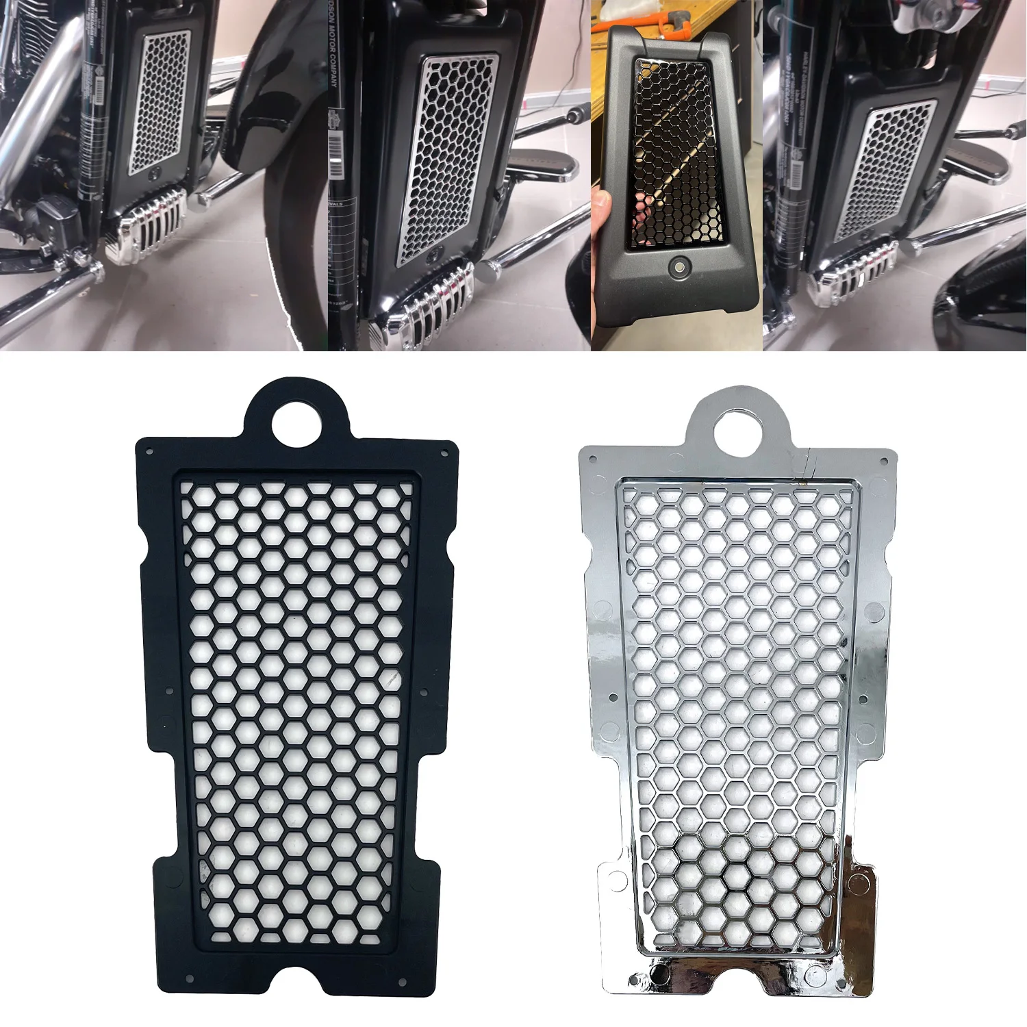 Motorcycle Radiator Guard Grille Grill Protection Mesh Cover For Harley ...