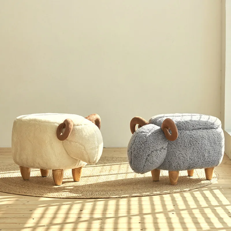 Creative-Sheep-Stool-Entryway-Footrest-Living-Room-Storage-Ottoman ...