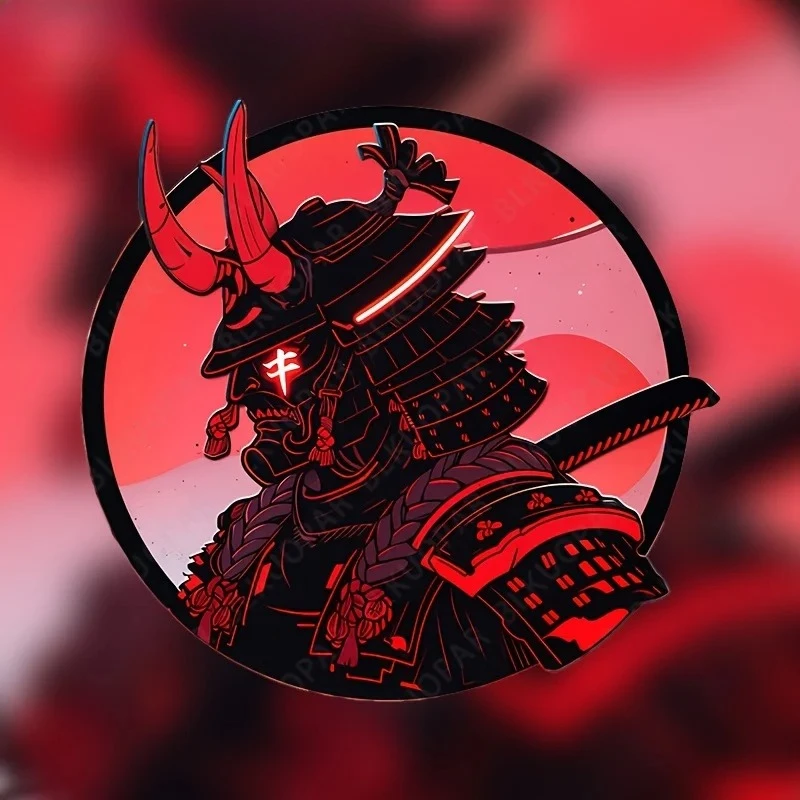 1PC Dramatic Japanese Samurai Sticker, Suitable for Laptop Covers ...