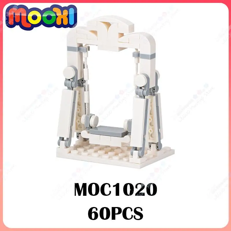 MOC1020-City-Series-Park-Swing-MOC-Building-Blocks-DIY-Amusement-Park ...