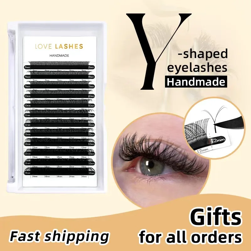 1-Case-YY-Shape-Lash-Fake-Natural-Eyelash-Extensions-C-D-Brazilian ...