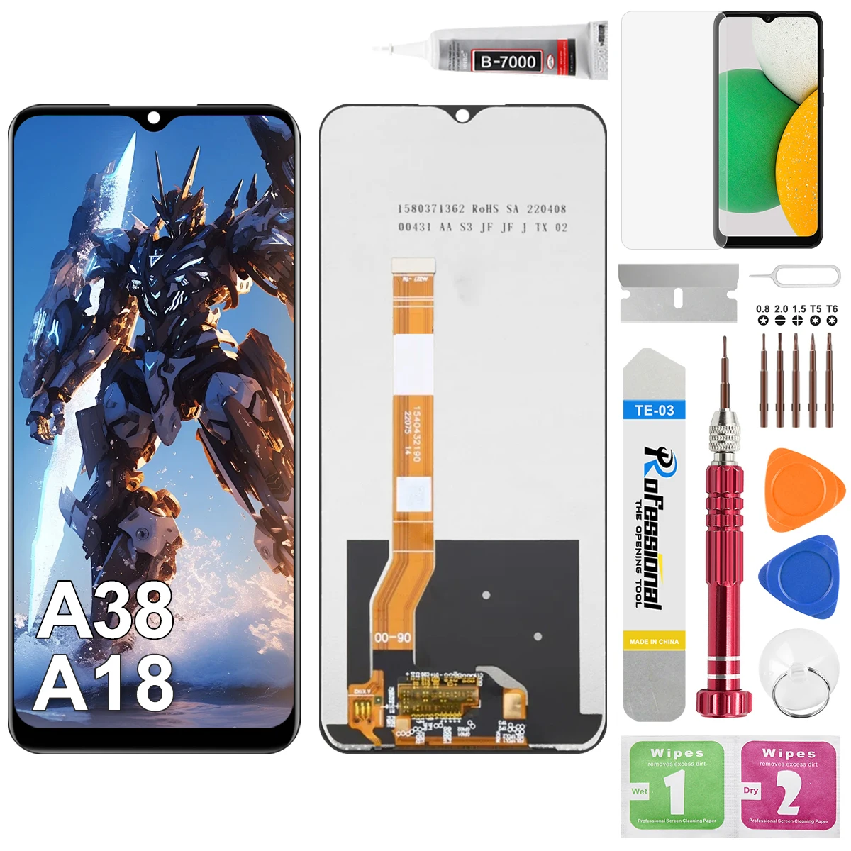 6.56 "a18 a38 lcd para oppo a38 cph2579 display lcd tela de toque ...