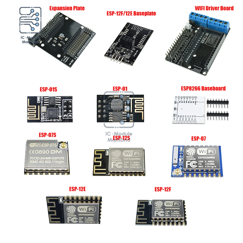 ESP8266 ESP 01S ESP 07 ESP07S ESP 01 ESP 12รุ่นรีโมทคอนโทรล Wi Fi โมดูล ...
