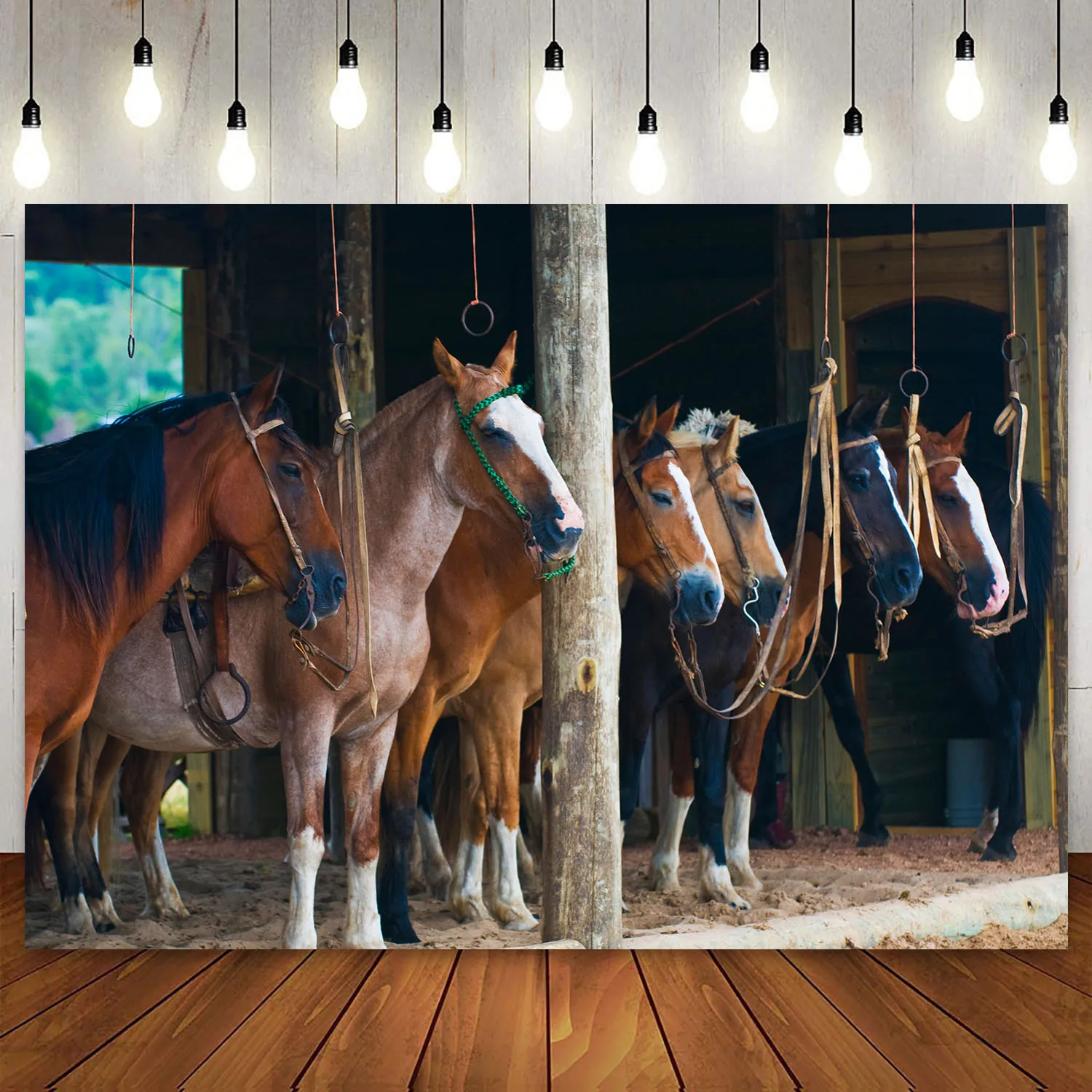 Old-Wild-Western-Backdrop-Cowboy-Town-Barn-Horse-in-Stable-Birthday ...