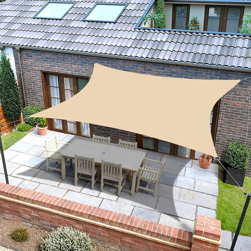 5x6m Rectangle Waterproof Oxford Shade Sail Courtyard Sun Shade Cloth Outdoor Camping Awnings For Garden Terrace Sun Canopy AliExpress