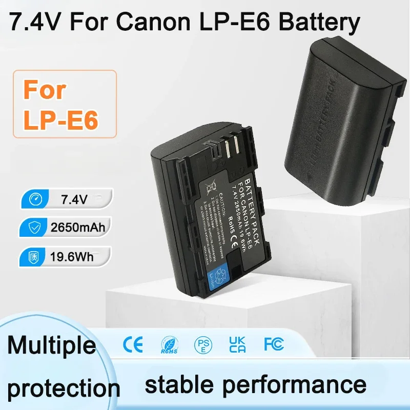 2650mAh-7-4V-LP-E6-Lp-e6-E6N-Rechargeable-Battery-for-Canon-EOS-5DS-5D ...