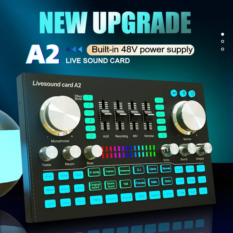 A2-Live-Sound-Card-Portable-Bluetooth-Sound-Card-Profession-Adjustable ...