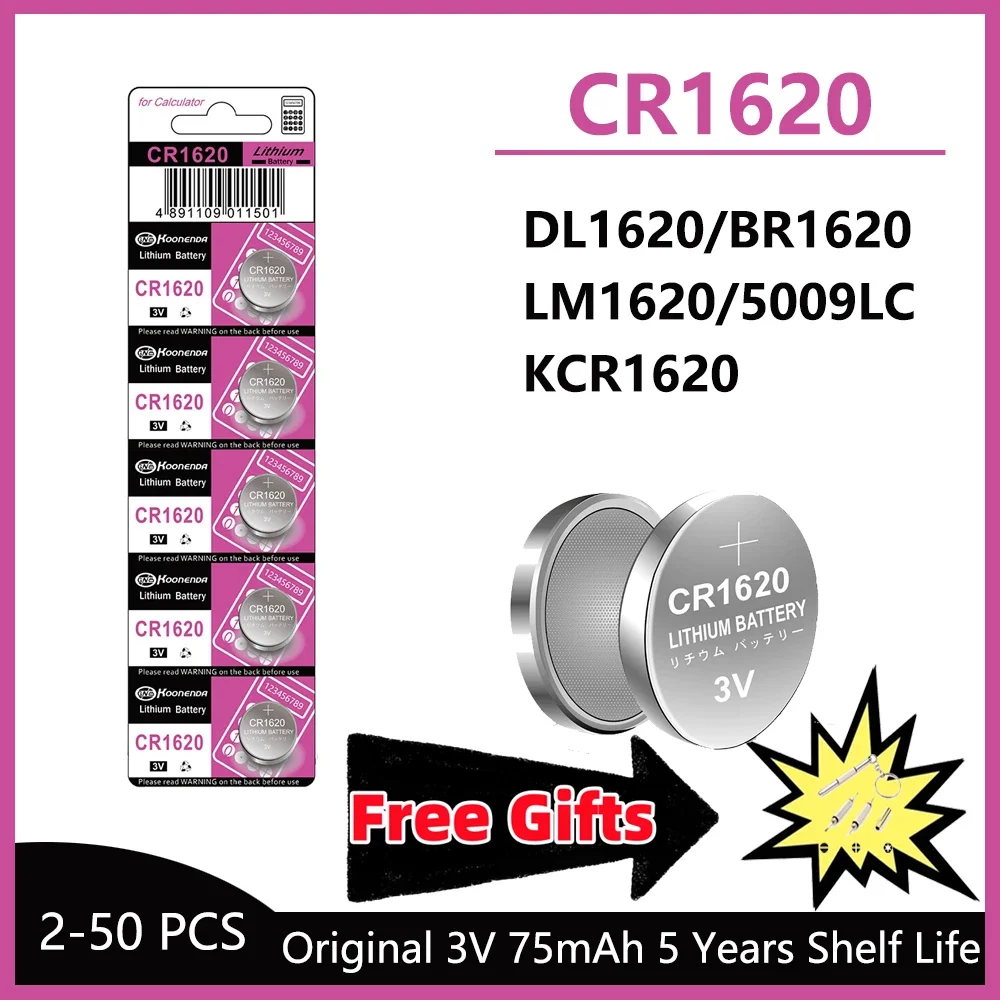 High-Capacity-70mAh-CR1620-3V-Lithium-Battery-LM1620-BR1620-ECR1620 ...